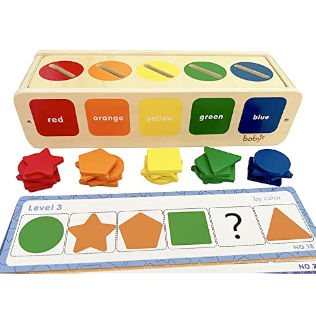 Dailyfunn Montessori Toys Color&Shape Sorting Learning Matching Box For ...
