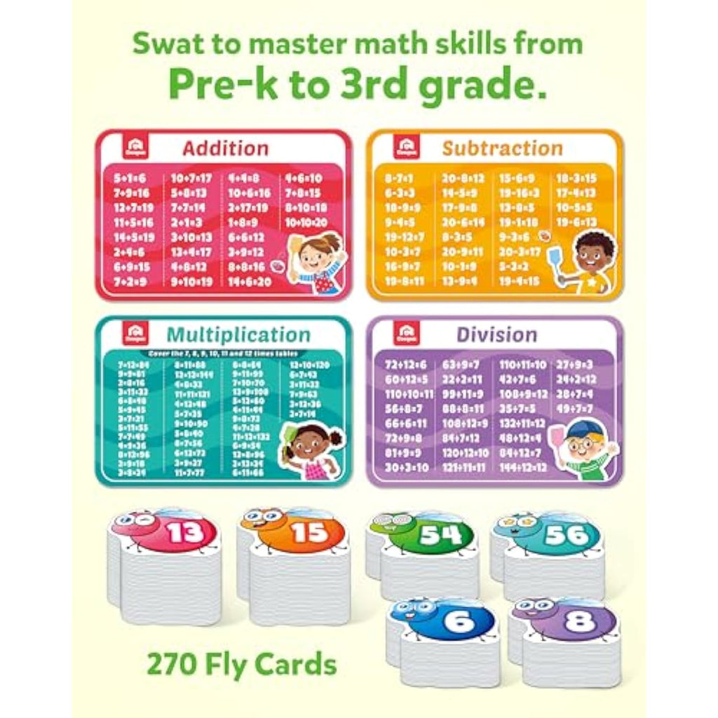 Math Counting Game, Math Manipulative Learning Swat The Fly Cards ...