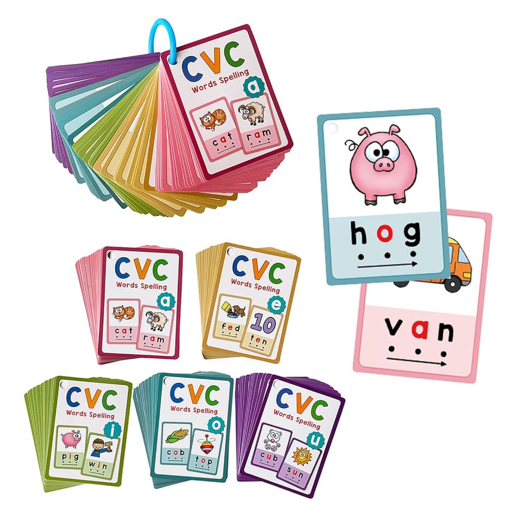 Montessori Cvc Words Flashcards Short Vowel Reading Letters Sorting Sp ...