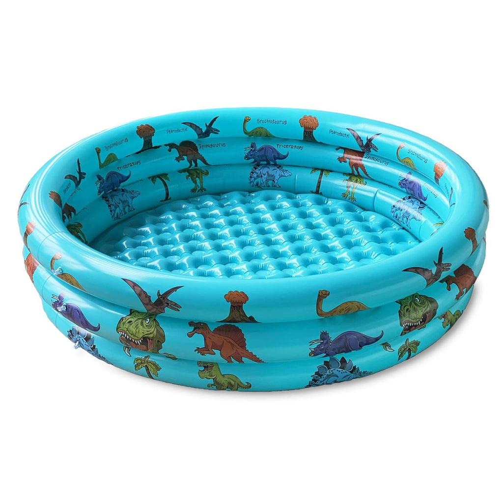 Dinosaur Inflatable Pool For Kids, Dino Kiddie Swimming Pool, Blow Up – BlessMyBucket