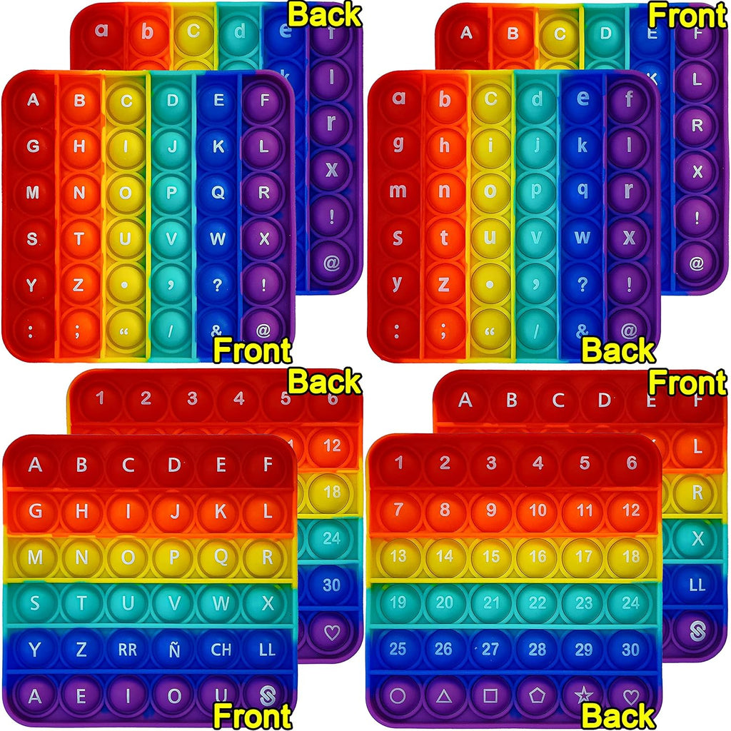 Alphabet Pop Fidget Toy Letters Abc Numbers Learning And Educational T ...