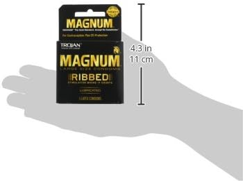 Magnum Ribbed Condoms, Unscented, 3 Count – BlessMyBucket