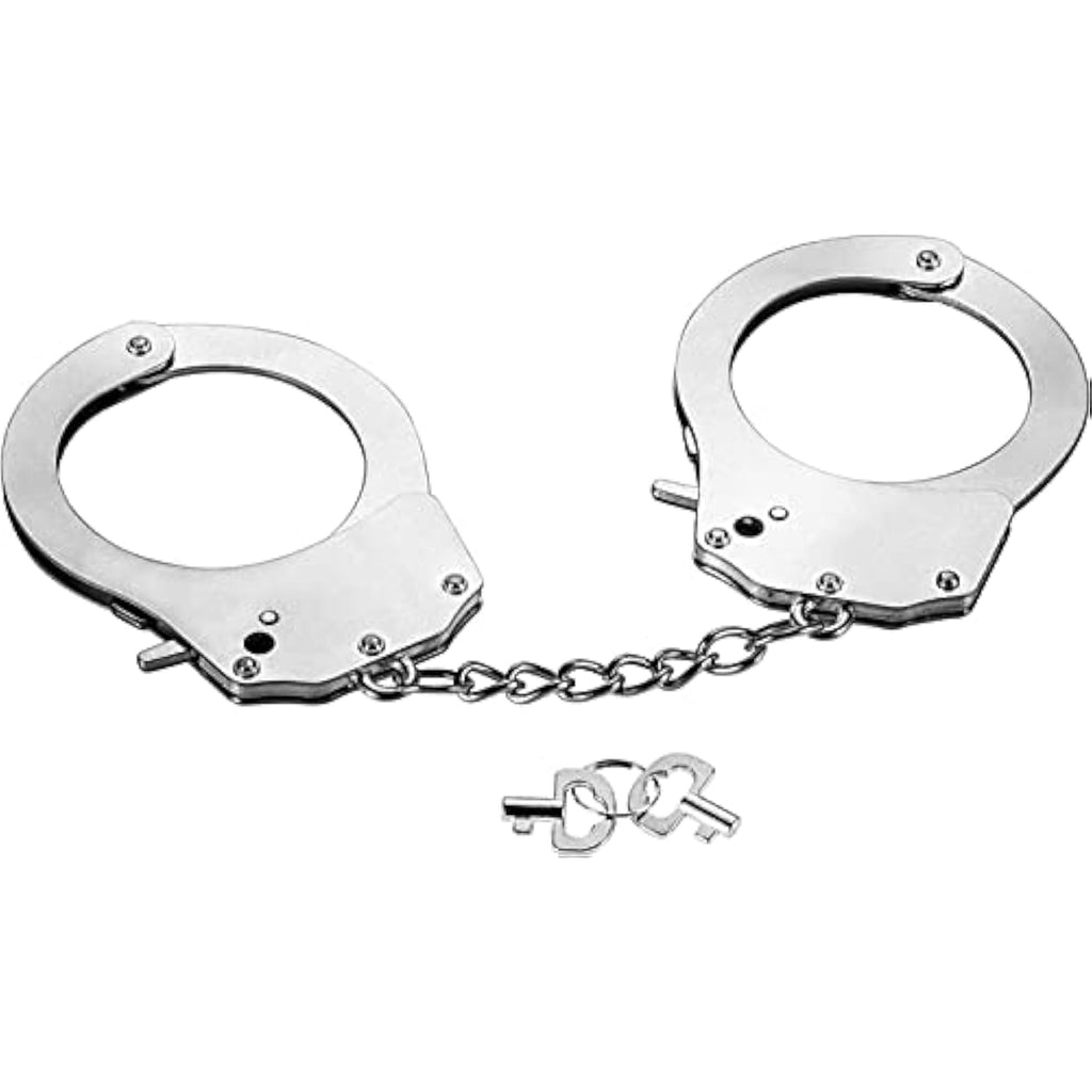 Toy Handcuffs Kids Handcuffs Fake Handcuffs,Metal Hand Cuffs.(Red ...