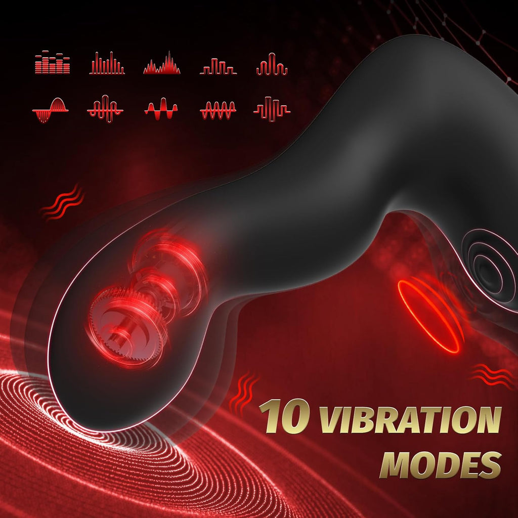 Inflatable Prostate Massager with 10 Vibration Modes & Cock Ring – Rem ...