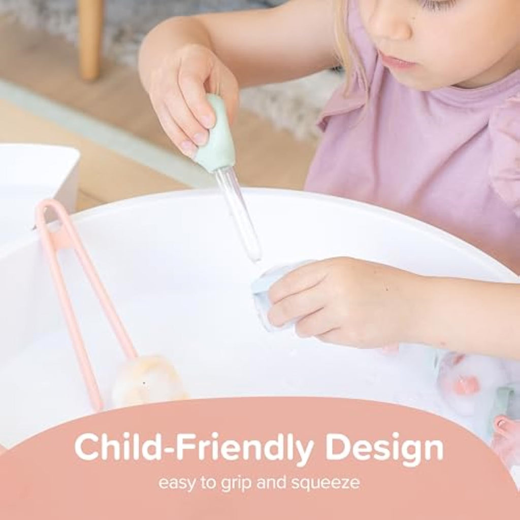 6 X Pastel Liquid Droppers For Kids Crafts - Sensory Play Pipettes For ...