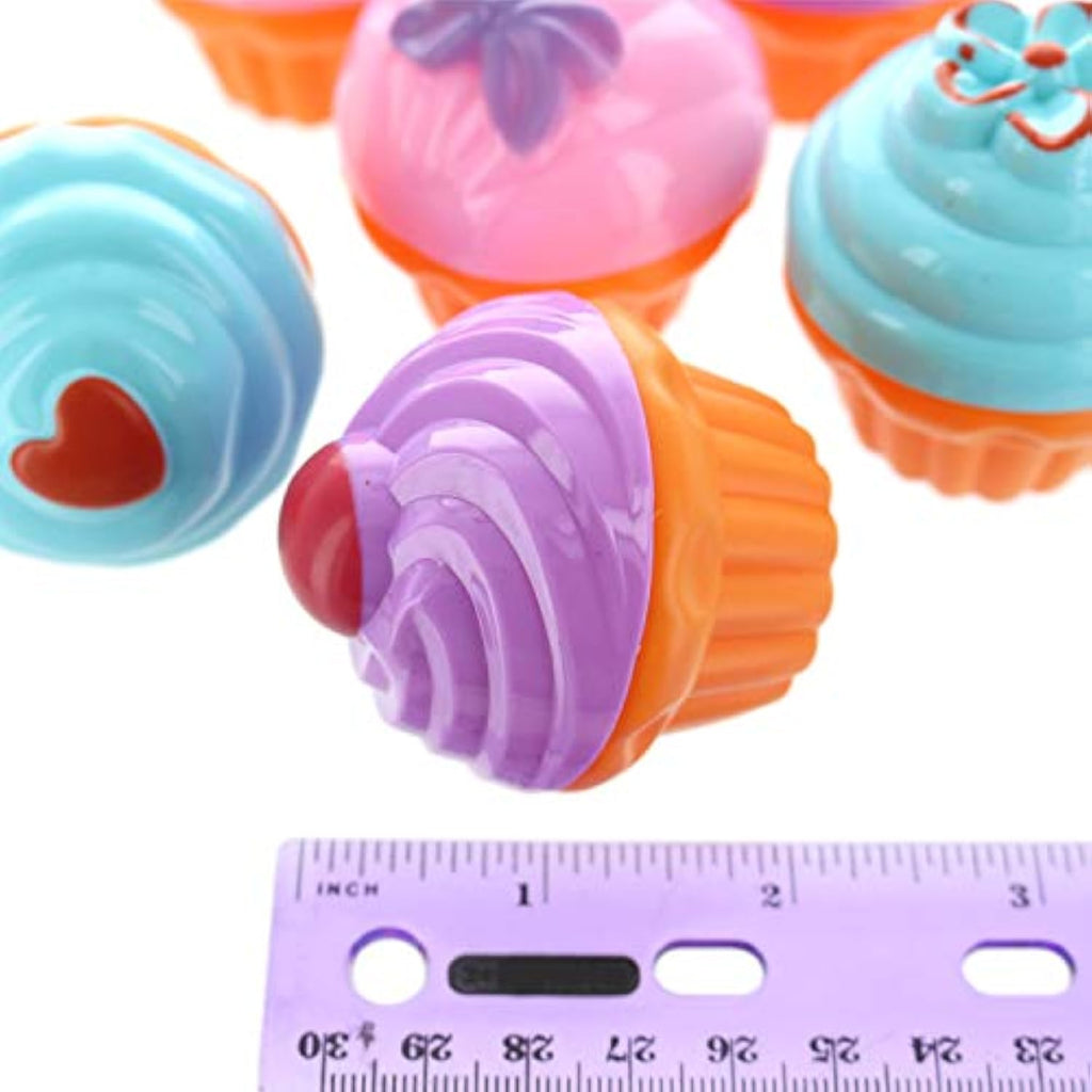 6 Pcs Pretend Play Food Dessert Set, Mini Toy Cupcakes For Kids, Petite ...