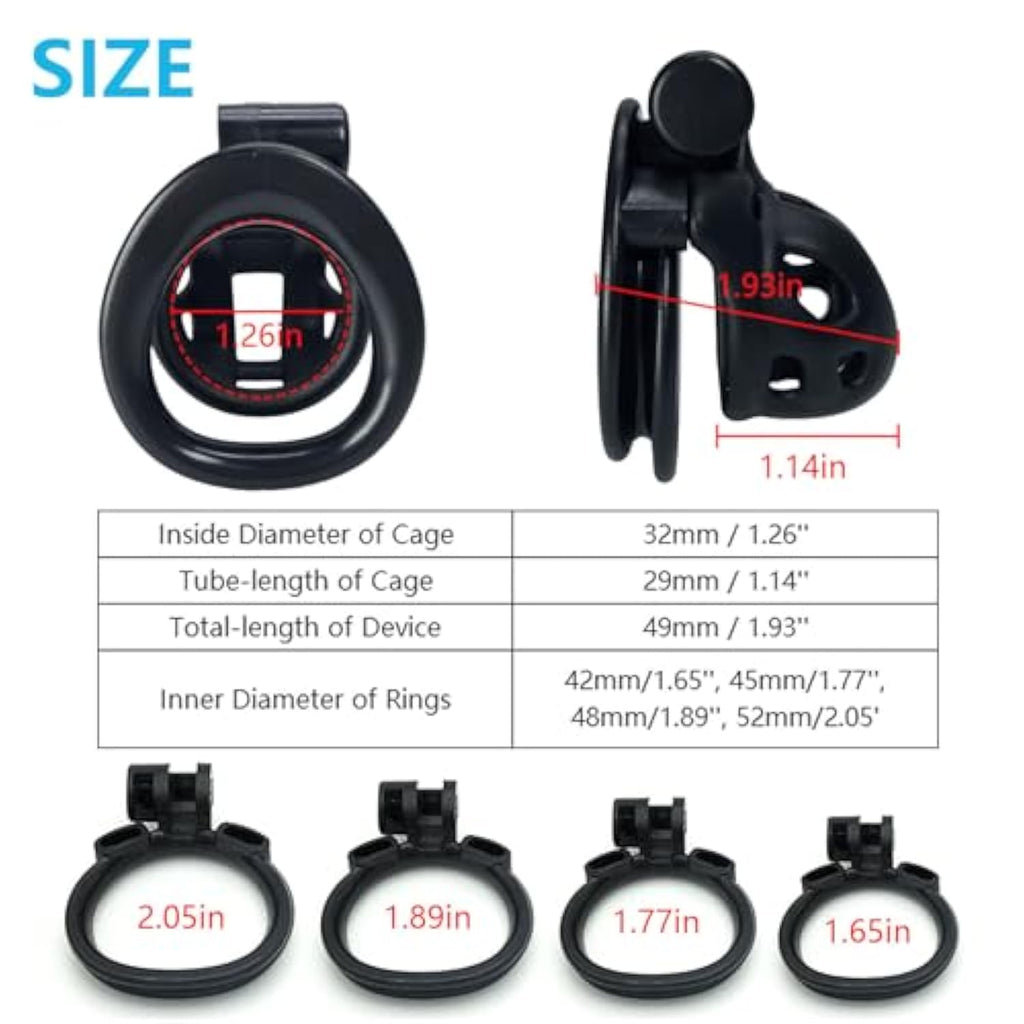 Male Chastity Device, Upgraded Ergonomic Nylon Resin Chastity Locked ...