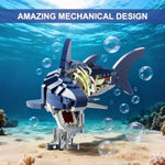 Mechanical Shark Building Set Compatible With Lego, Sea Fish Building ...