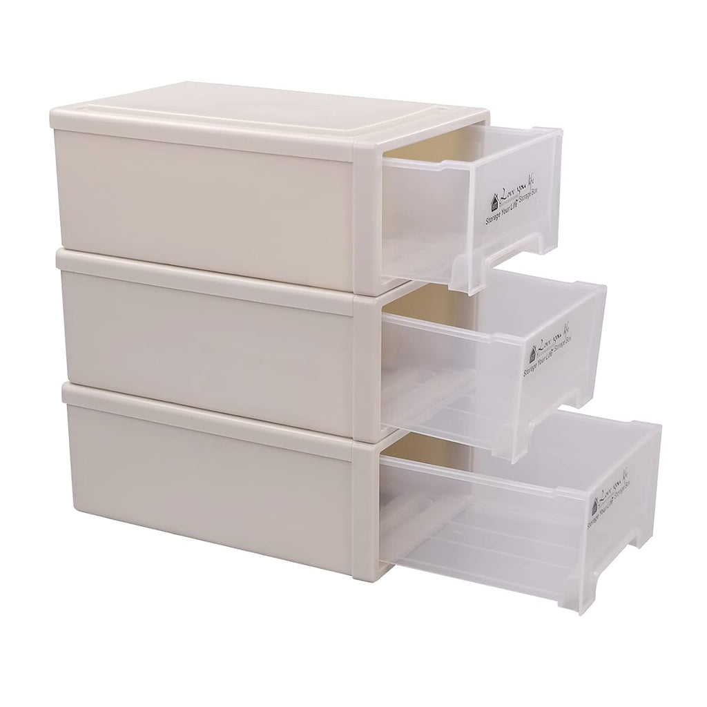 6 Quart Plastic Stacking Storage Drawer Chest, 3-Packs – BlessMyBucket