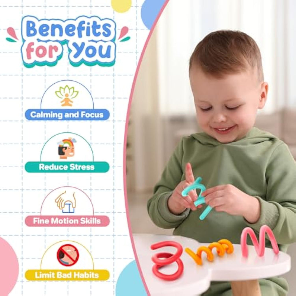 Fidget Toys Sensory Sticks For Kids: 8 Pack Creative Fidget Sticks ...