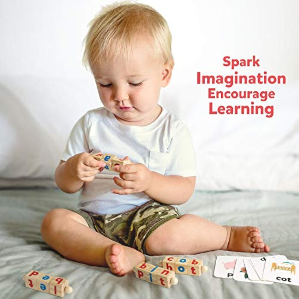 Wooden Reading Blocks Short Vowel Rods Spelling Games, Flash Cards ...