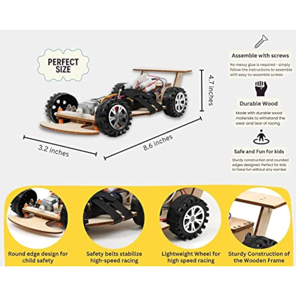 Wireless Remote Control Car Kit F1, Science Project Kit For Kids ...