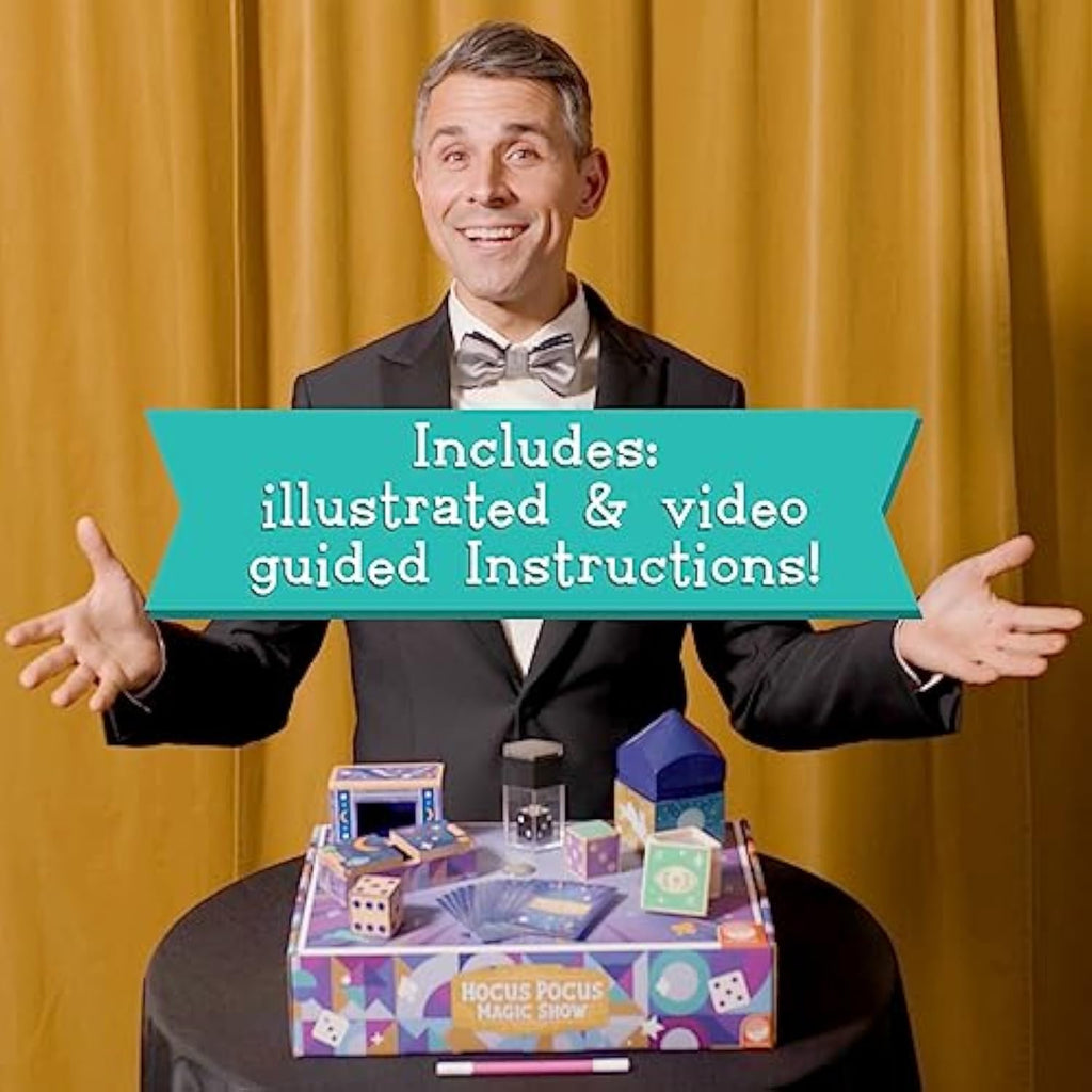 MindWare Hocus Pocus Magic Show Magician Kit - Exciting Magic Tricks ...