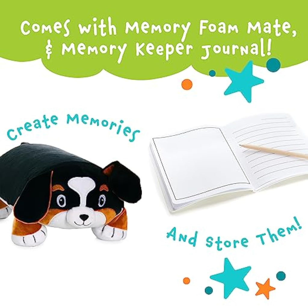 Bernie The Bernese Dog Memory Foam Pillow Plush With Kid'S Diary That ...