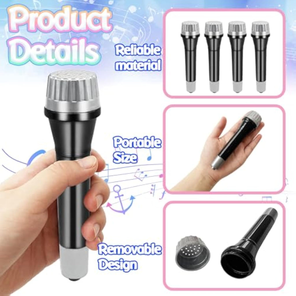 16 Pack Fake Toy Microphones Set, Plastic Microphone Props For Kids ...