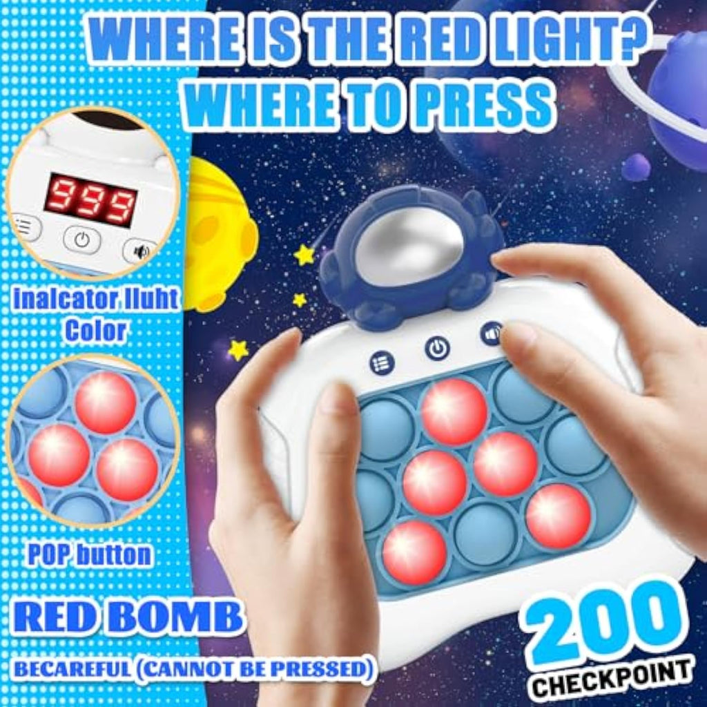 Fast Push Game, Pop Bubble Fidget Toy Quick Push Light Up Popping Game ...