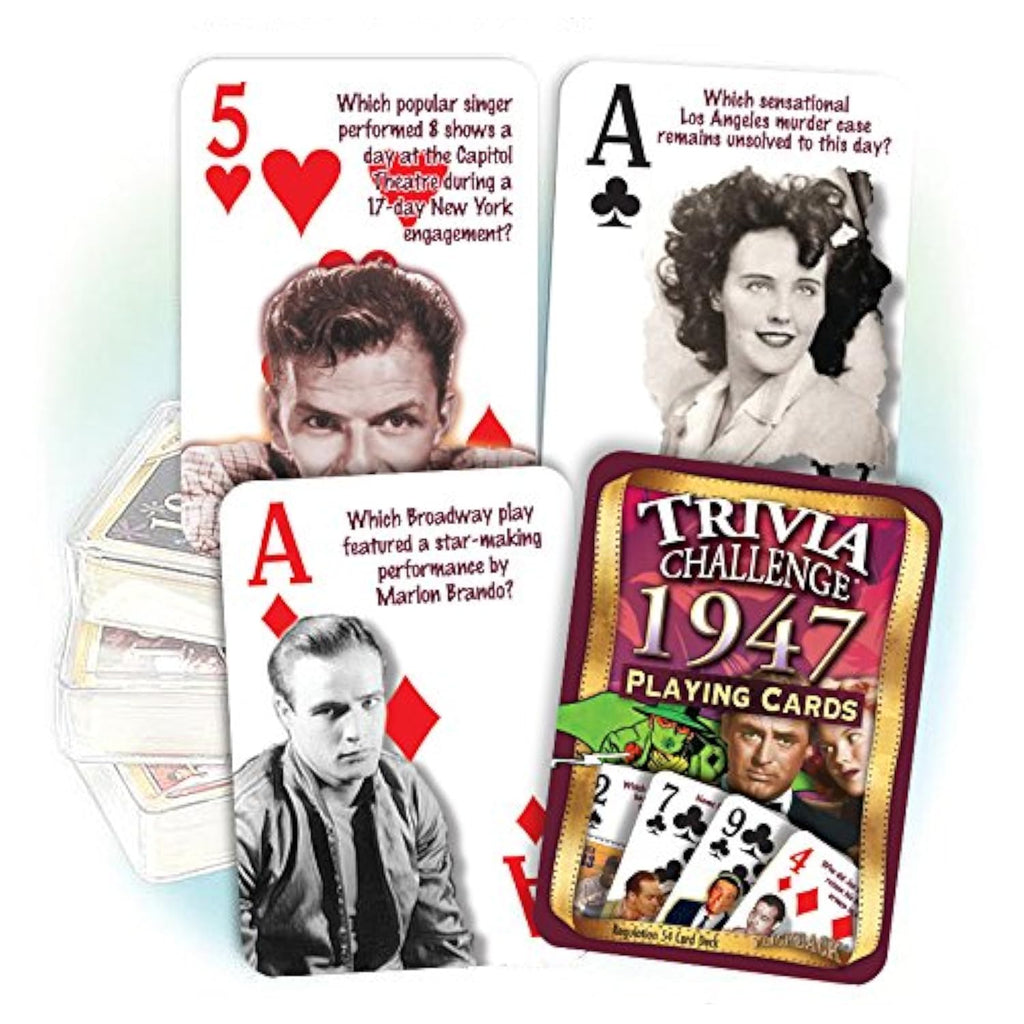 Flickback 1947 Trivia Playing Cards: Great Birthday – BlessMyBucket