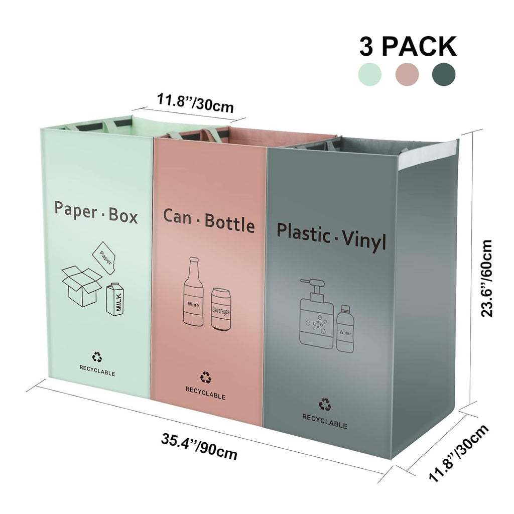 Separate Recycling Waste Bin Bags for Kitchen Home - 42 Gallon Recycli ...