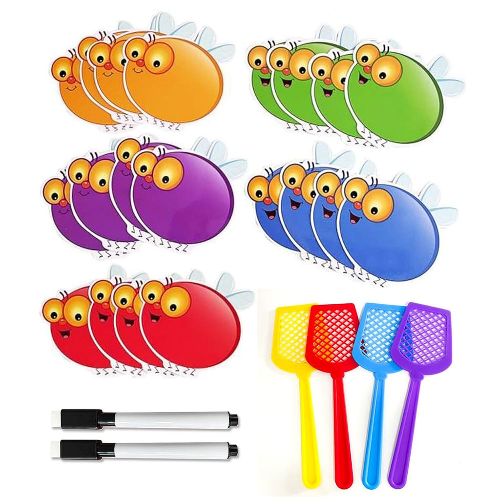 Dry Erasable Fly Cards, Diy Swat Educational Learning Game For Kinderg ...
