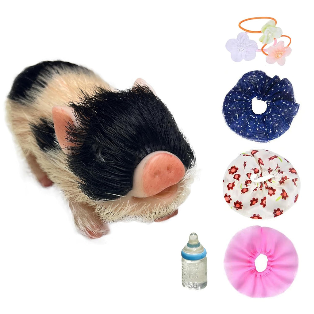 Reborn Piggy Dolls, 5 Inch Full Silicone Soft Lifelike Mini Pig Dolls ...