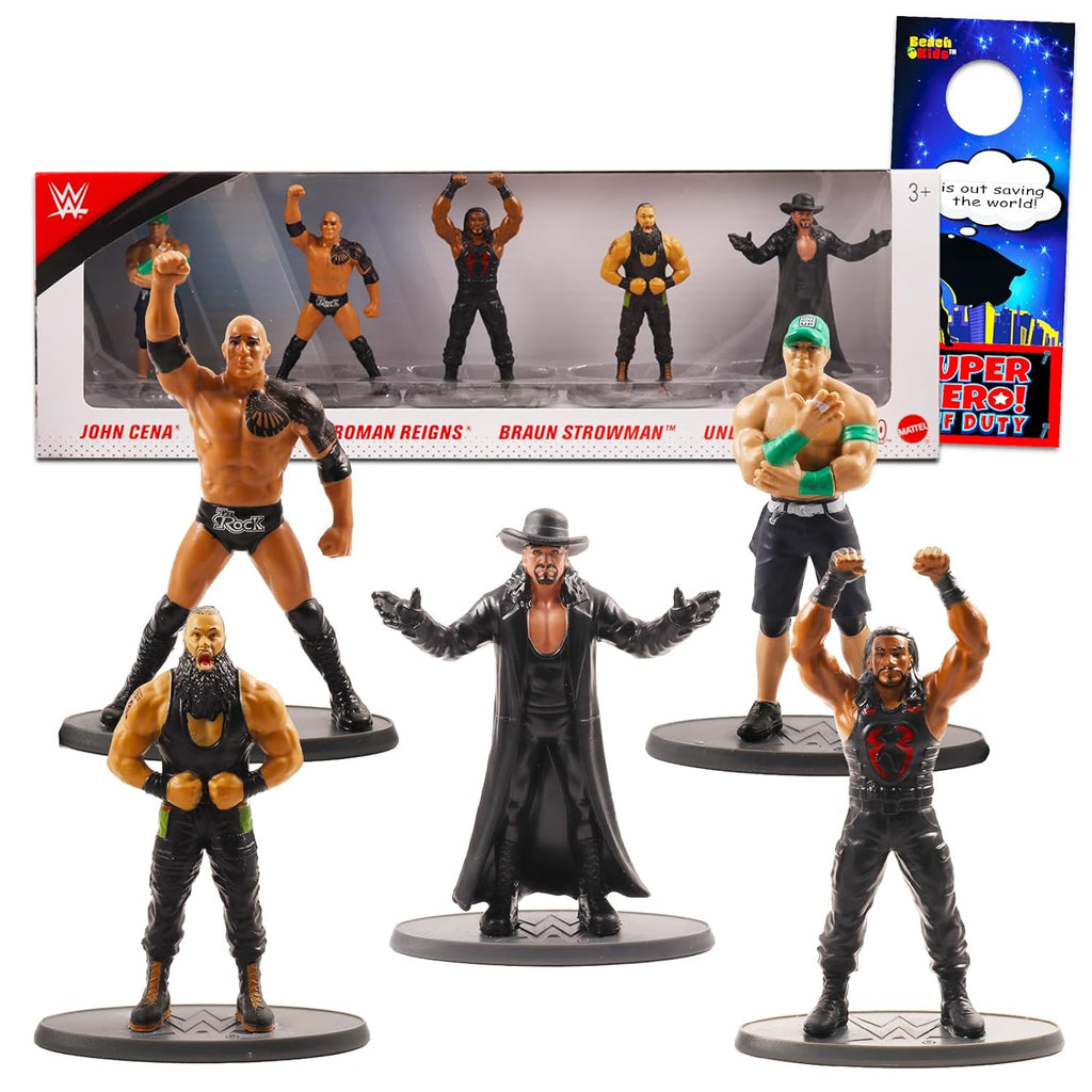 Wwe 5 Pack Mini Action Figures With John Cena, The Rock & More, Ninja ...