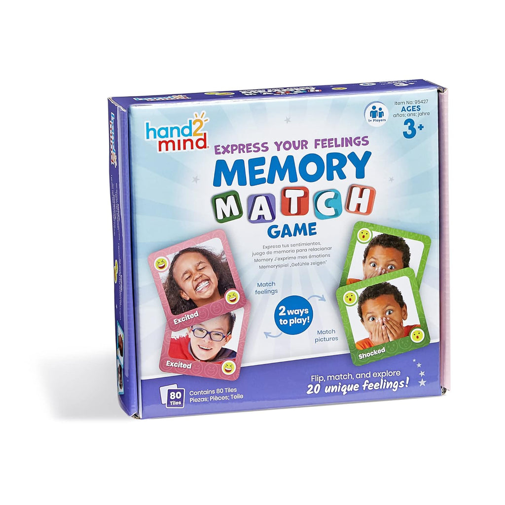hand2mind Express Your Feelings Memory Match Game, Emotion Cards for K ...
