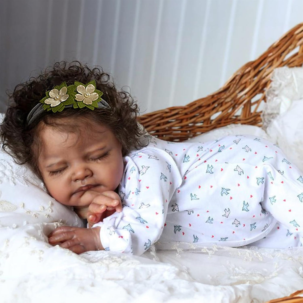 Black Reborn Baby Dolls, 20 Inch Realistic Newborn African American Re ...