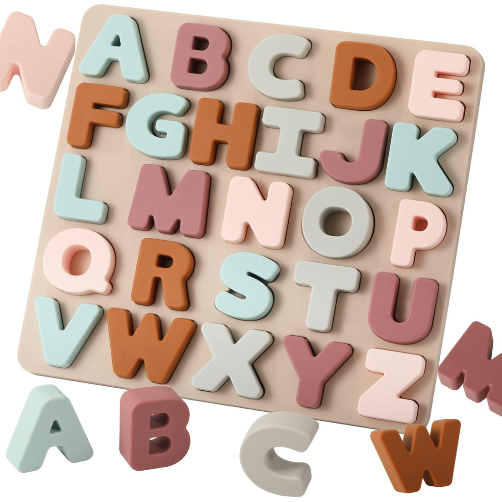 Silicone Alphabet Puzzle For Toddlers 1 3, Alphabet Toys With Puzzle B ...