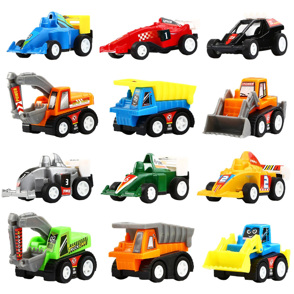 Yeonha Toys Pull Back Vehicles, 12 Pack Mini Assorted Construction Veh ...