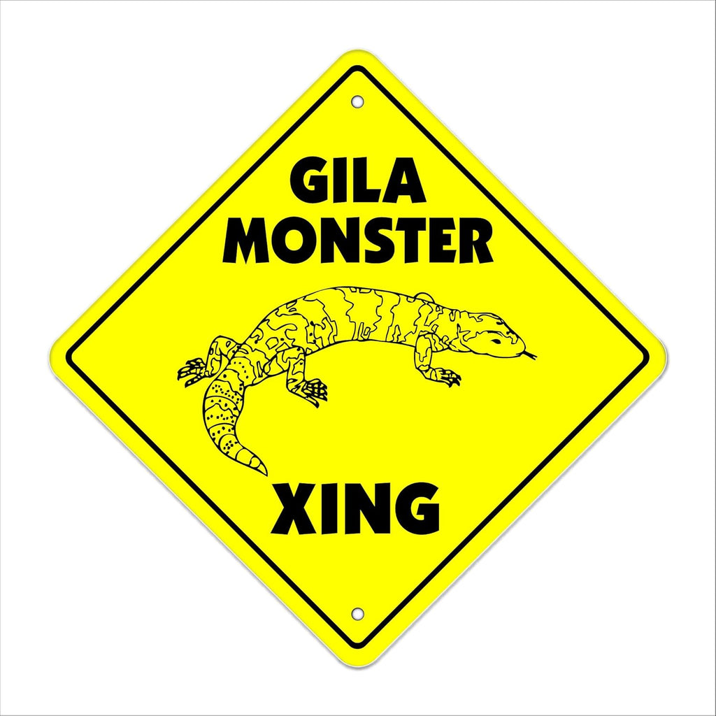 Gila Monster Crossing Sign Zone Xing | Indoor/Outdoor | 12" Tall Plast ...