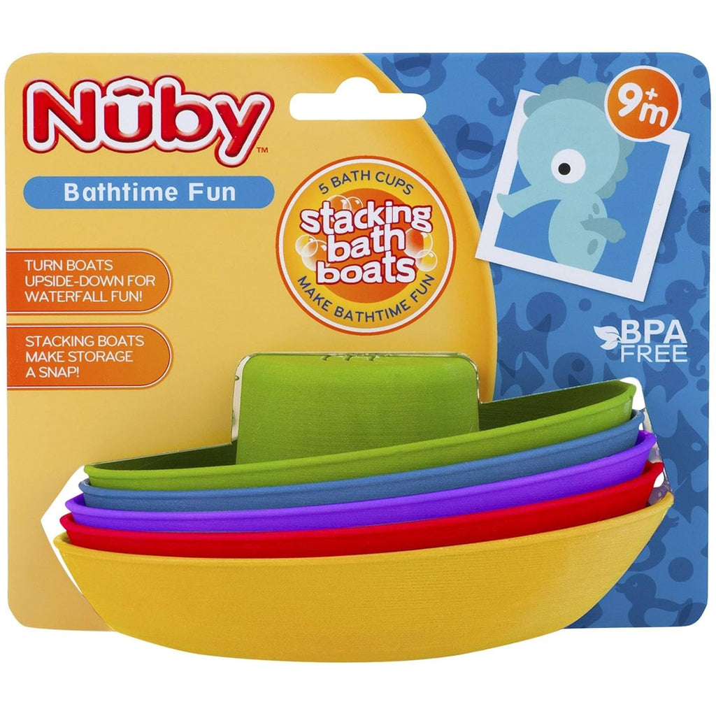 Nuby 5-Pack Stacking Bath Boats – BlessMyBucket